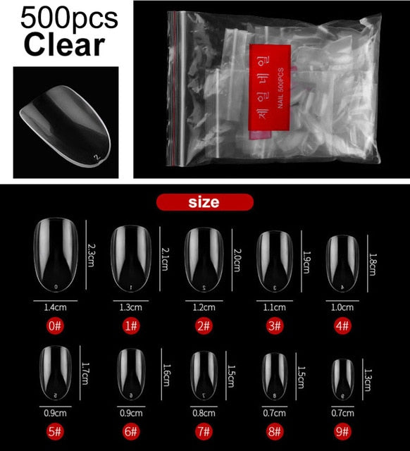 500 pcs Half Fake Nail Tips – FancyGad